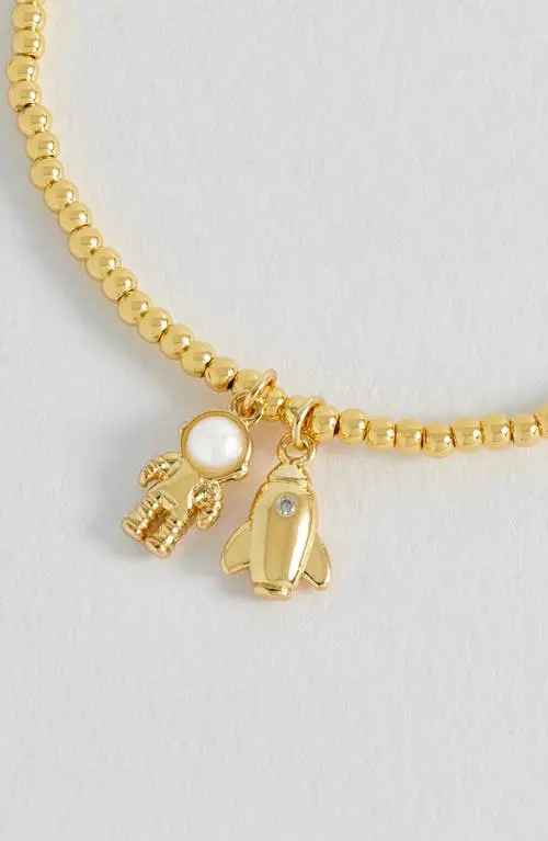 Estée Lauder Spaceship And Astronaut Charm Stretch Bracelet