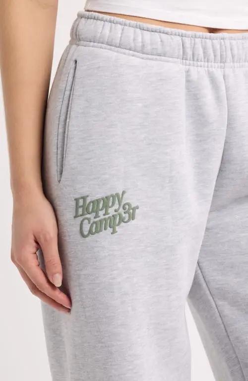 HAPPY CAMP3R Puff Series Wide Leg Sweatpants - Heather Gray