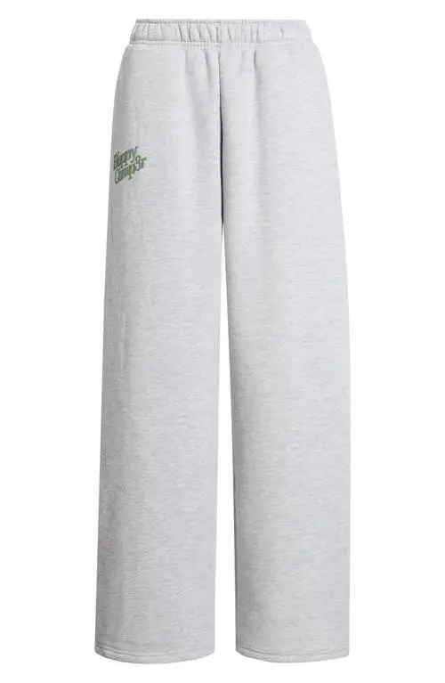 HAPPY CAMP3R Puff Series Wide Leg Sweatpants - Heather Gray