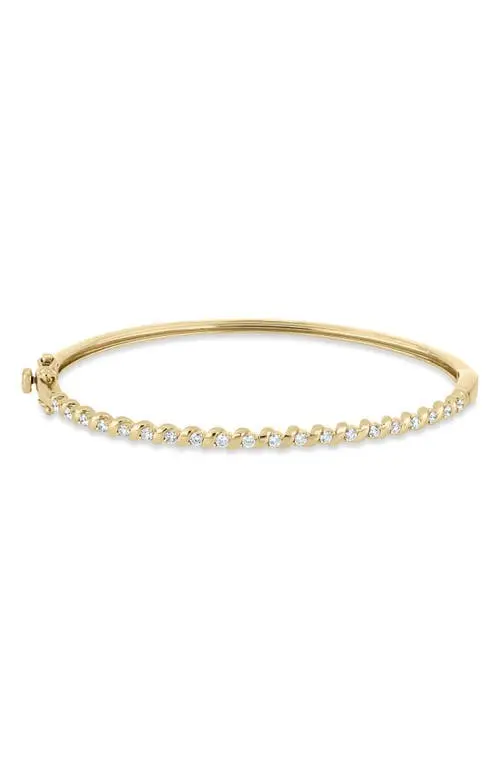 Bony Levy Florentine 18k Gold Diamond Bangle Bracelet