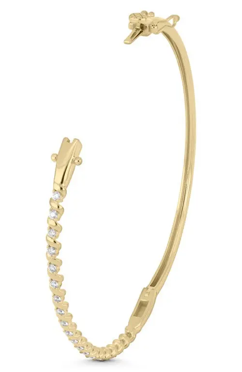 Bony Levy Florentine 18k Gold Diamond Bangle Bracelet