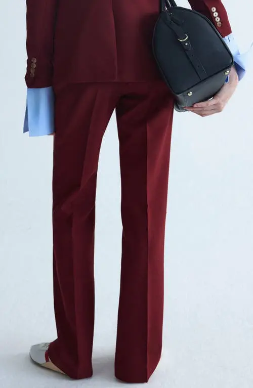 Mango Wool Blend Straight Leg Suit Pants