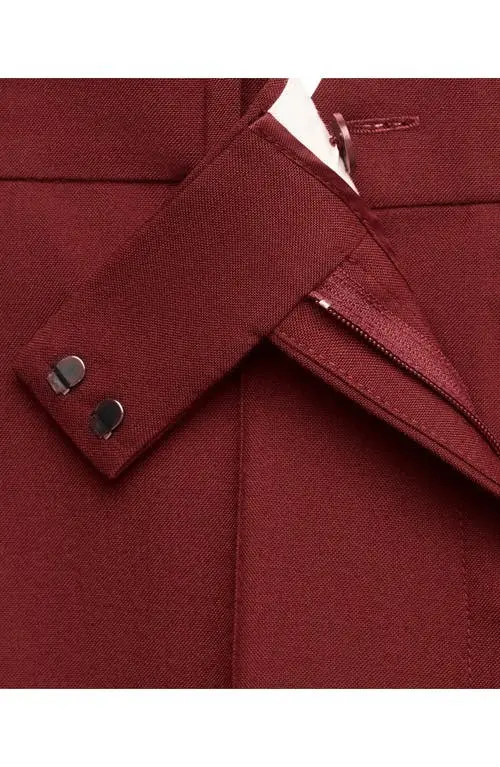 Mango Wool Blend Straight Leg Suit Pants