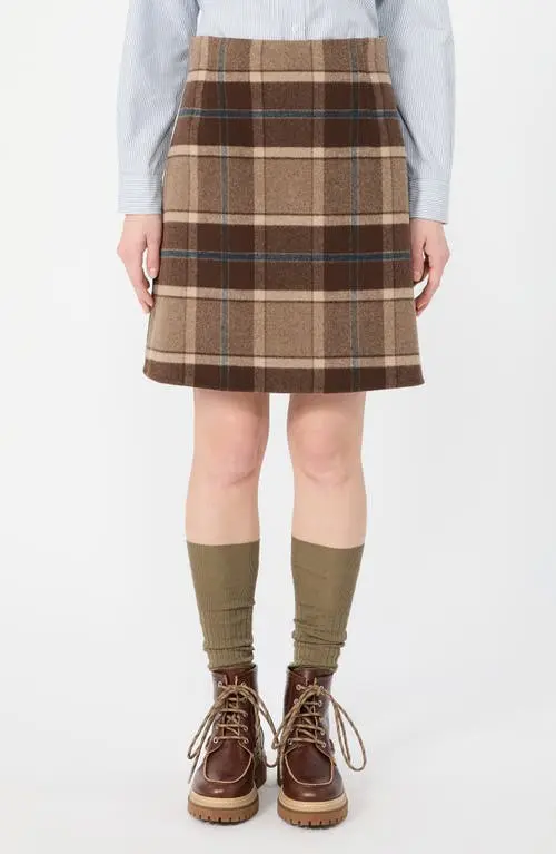 Max Mara Wool A-line Skirt - Brown