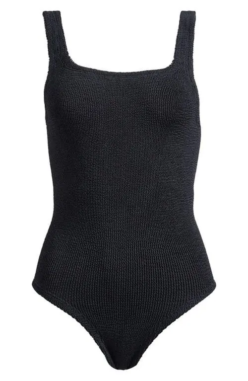 Hunza G Square Neck One-piece Swimsuit - Black