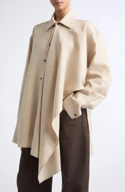 Ossou Tess Wool Asymmetric Shirt
