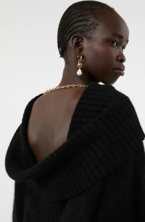 Sportmax Off The Shoulder Wool Sweater