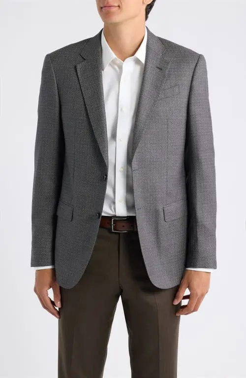 Emporio Armani G-line Notch Lapel Wool Sport Coat - Charcoal