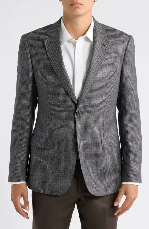 Emporio Armani G-line Notch Lapel Wool Sport Coat - Charcoal