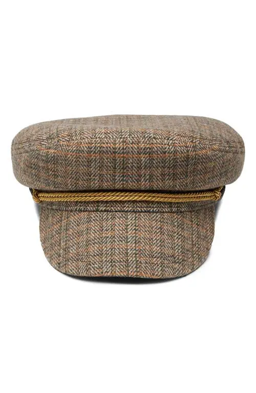 WYETH Crew Plaid Wool Fisherman Cap - Brown
