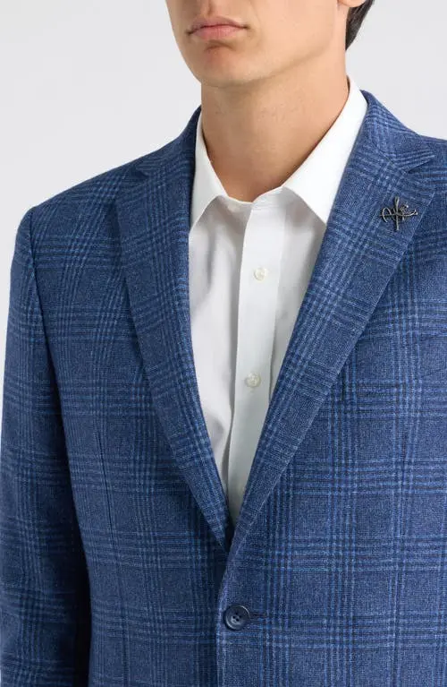 John Varvatos Bleecker Two-button Wool Blend Plaid Suit