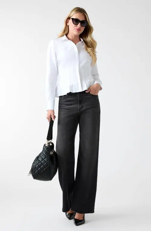 Guess Serena Pleated Button Shirt