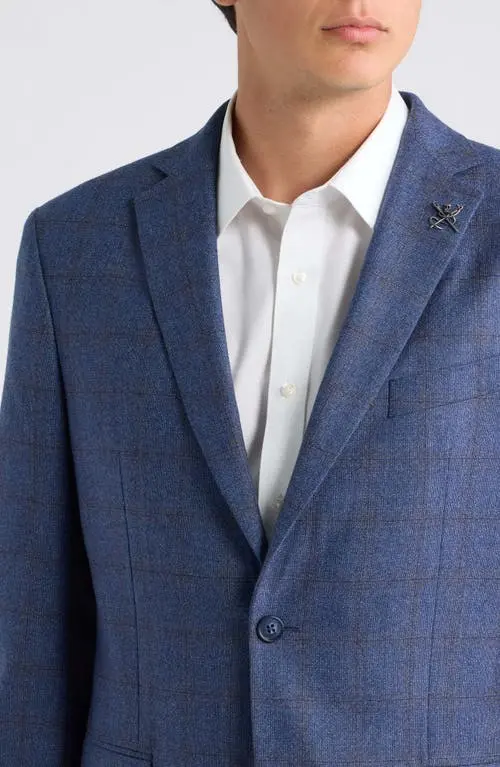 John Varvatos Bleecker Windowpane Stretch Wool Suit