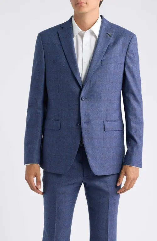 John Varvatos Bleecker Windowpane Stretch Wool Suit
