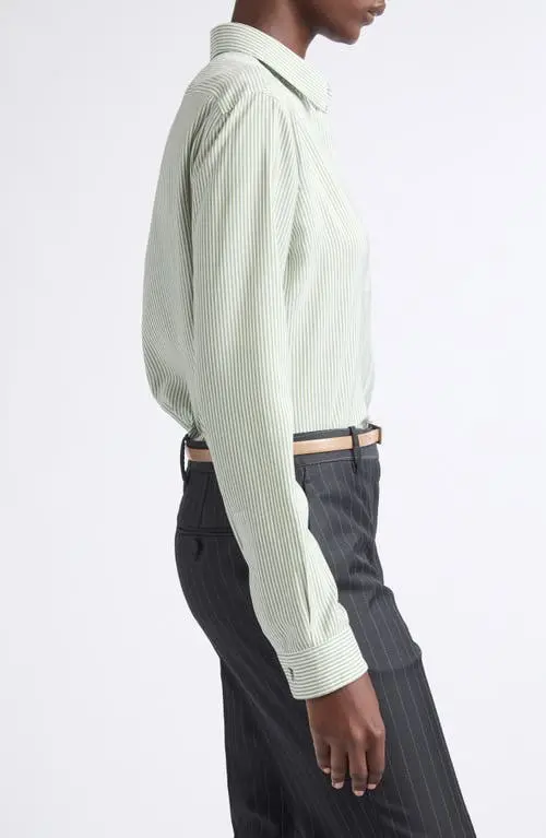 TOM FORD Stripe Silk Button-up Shirt