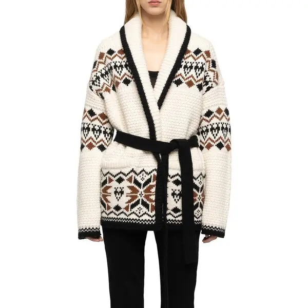Zadig&Voltaire Erra Tie Waist Wool & Cashmere Cardigan