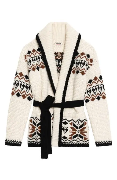 Zadig&Voltaire Erra Tie Waist Wool & Cashmere Cardigan