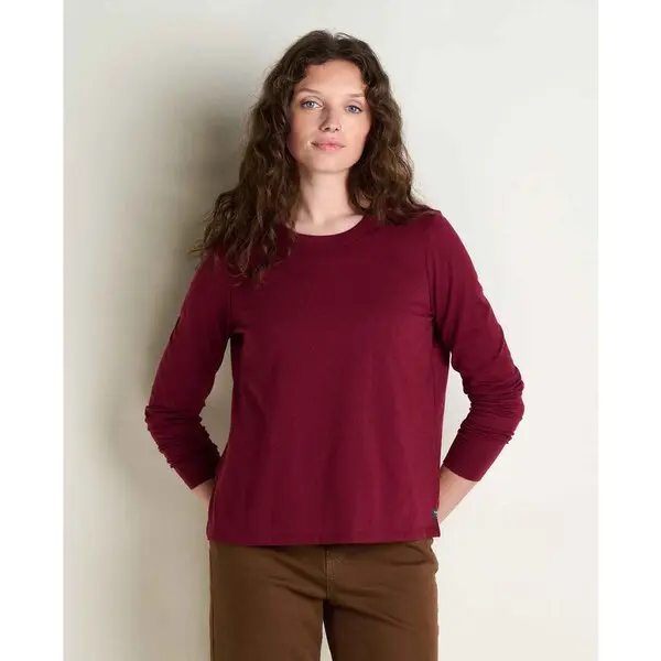 TOAD & CO Re-form Long Sleeve Crew - Burgundy