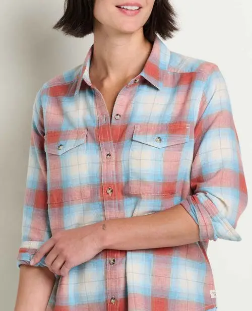 TOAD & CO Re-form Long Sleeve Shirt - Almond Pattern