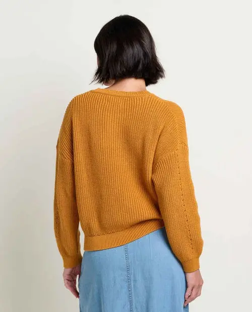 TOAD & CO Bianca Shaker Crew Sweater - Sunset