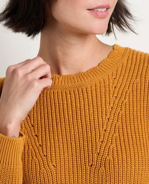 TOAD & CO Bianca Shaker Crew Sweater - Sunset