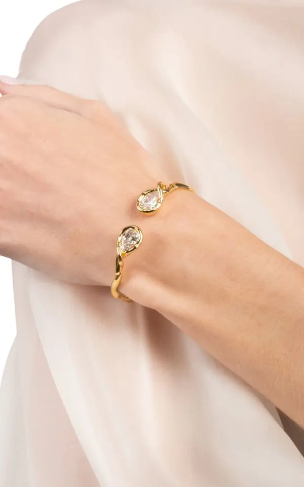 Alexis Bittar Asterales 14k -plated Open Hinge Cuff
