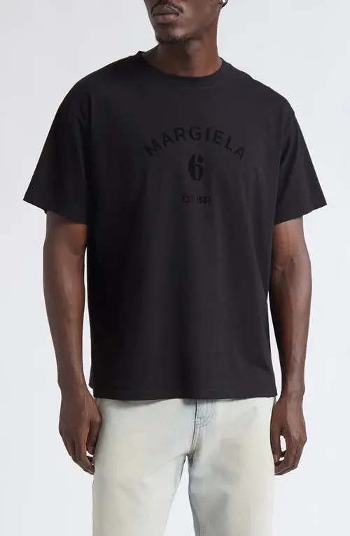 MAISON MARGIELA Cotton Graphic T-shirt - Black