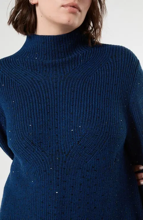 Marina Rinaldi Campale Beaded Mock Neck Sweater