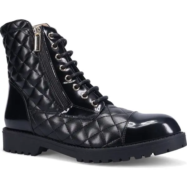 Ron White Tiffin Waterproof Quilted Leather Combat Boot