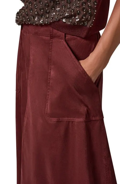 Donna Karan New York Faux Suede Patch Pocket Skirt