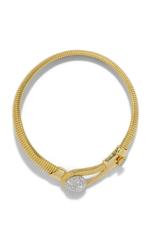 Alexis Bittar Solanales 14k -plated Crystal Pebble Collar Necklace