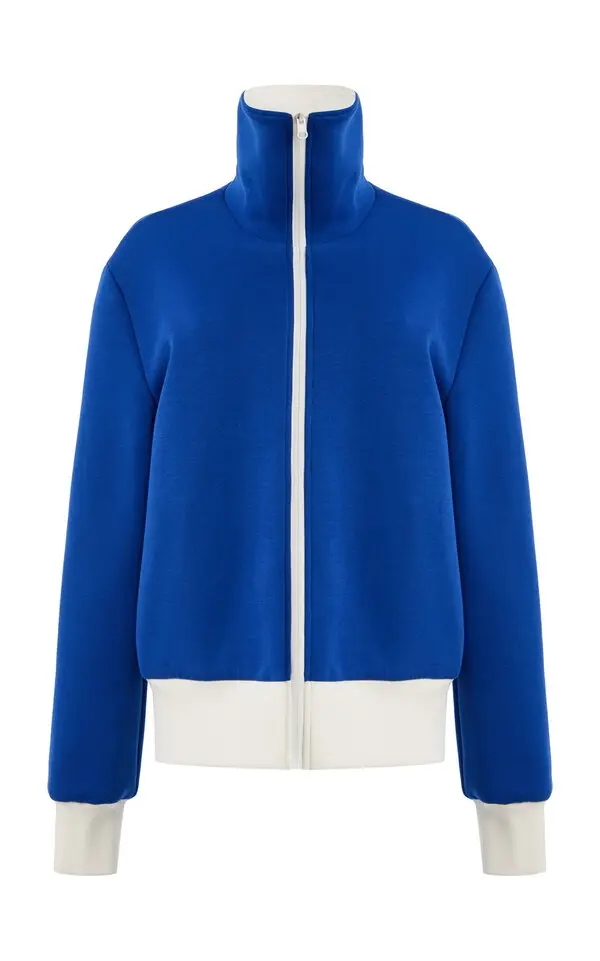 LII Reversible High-neck Jersey Jacket - White