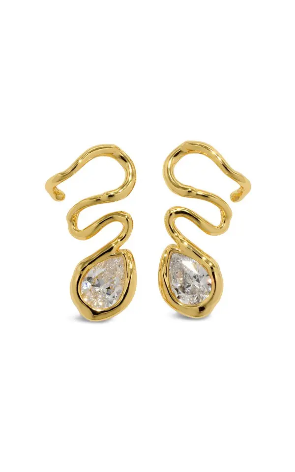 Alexis Bittar Asterales 14k -plated Vine Post Earrings - Gold