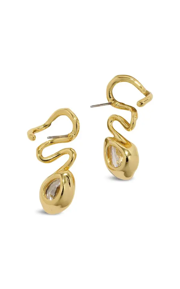 Alexis Bittar Asterales 14k -plated Vine Post Earrings