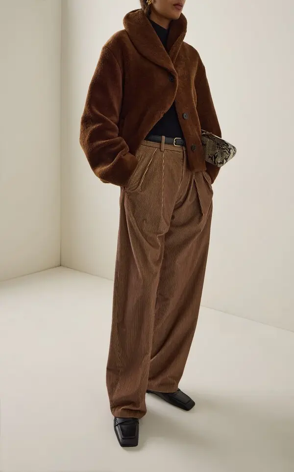 KALLMEYER Joel Pleated Cotton Wide-leg Pants