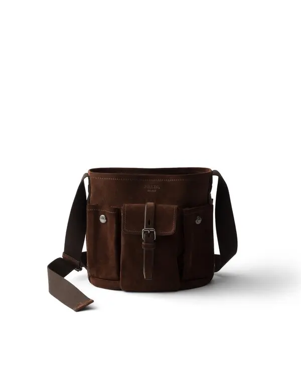 Prada Route Suede Mini Bucket Bag