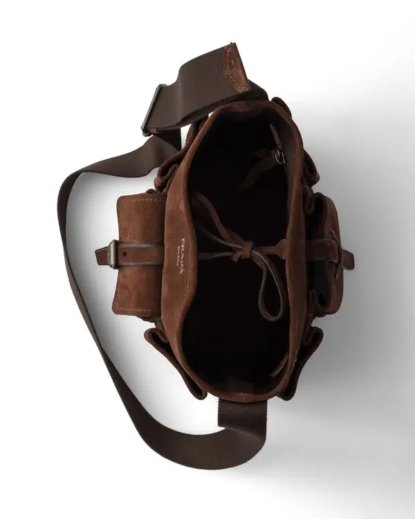 Prada Route Suede Mini Bucket Bag