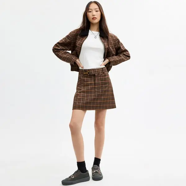 COACH Plaid Miniskirt