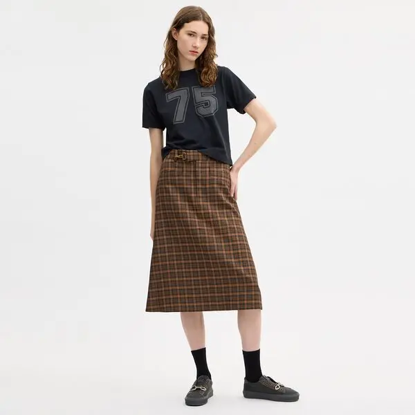 COACH Yarn Dye A-line Skirt