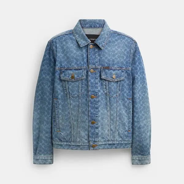 COACH Signature Denim Trucker Jacket
