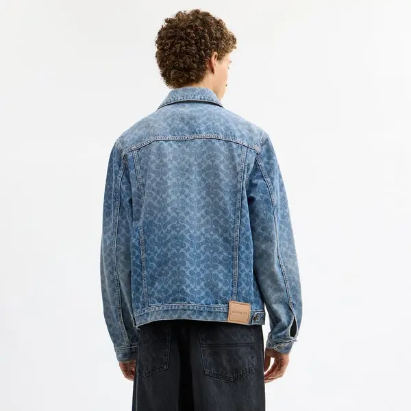 COACH Signature Denim Trucker Jacket