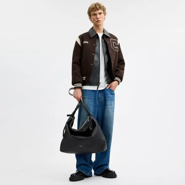 COACH Mott Messenger Bag In Loved Leather With Studs
