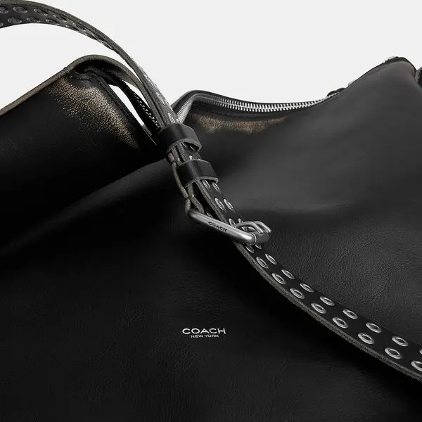 COACH Mott Messenger Bag In Loved Leather With Studs