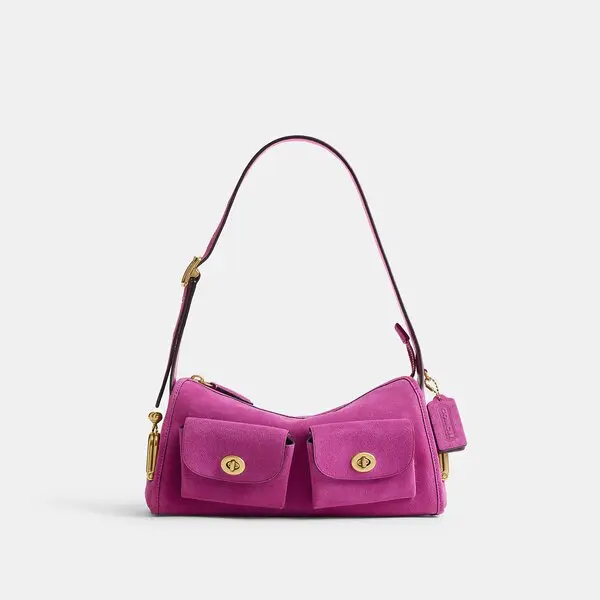 COACH Turnlock Haversack Bag 27 - Brass/magenta