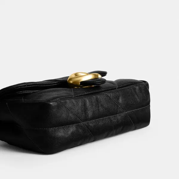COACH Tabby Shoulder Bag 20 With Quilting - Brass/black