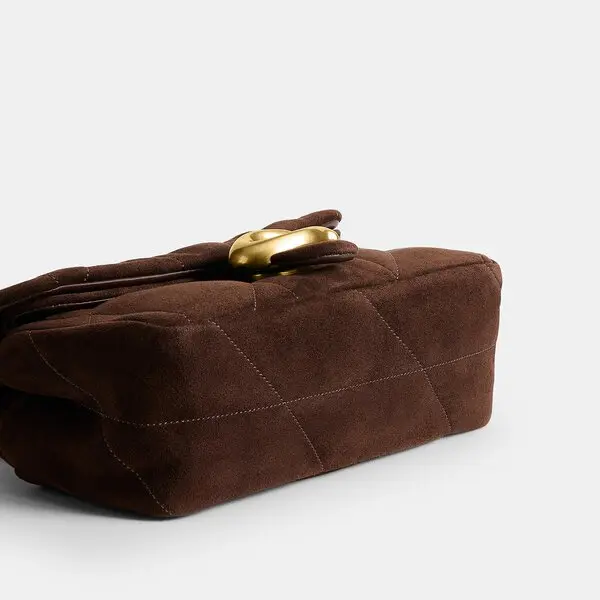 COACH Tabby Shoulder Bag 20 With Quilting - Brass/dark Chocolate