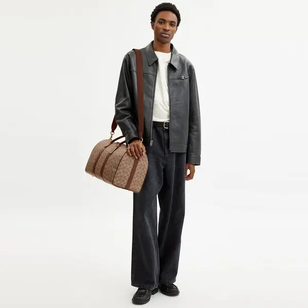 COACH Compass Bag 45 In Signature Upcraftedleather - Tan Multi