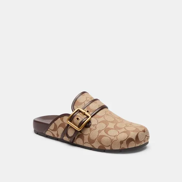 COACH Archival Buckle Clog With Signature Sateen Jacquard