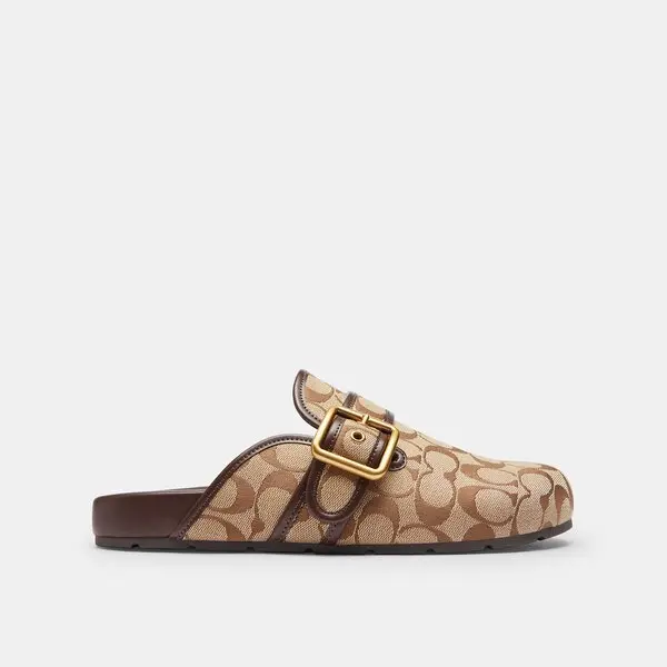 COACH Archival Buckle Clog With Signature Sateen Jacquard