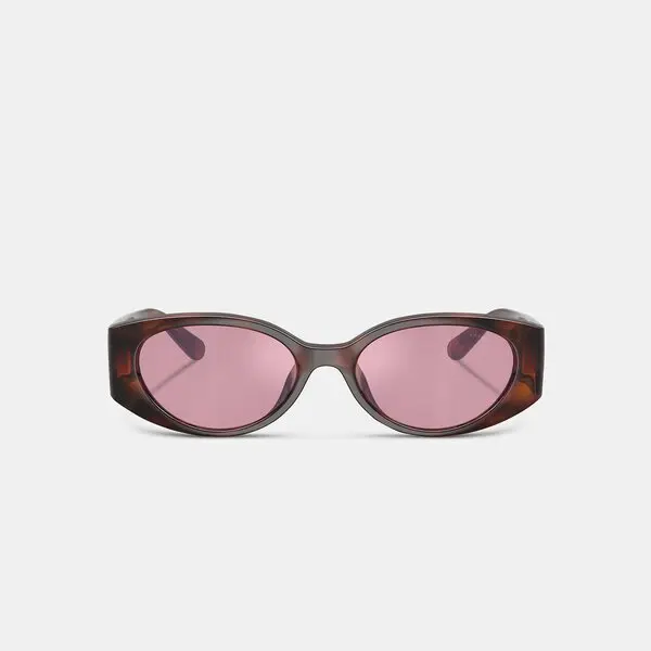 COACH Maxi Sculpted C Narrow Round Sunglasses